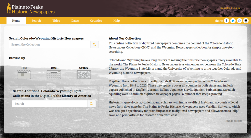 Colorado and Wyoming Launch New Historic Newspapers Collection Online ...